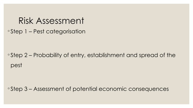 Pest Risk Analysis for trade purpose in Agriculture | PPTX