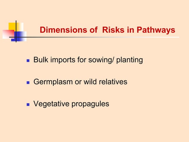 Pest risk analysis concepts by Vikas Bamel (2011) | PPT