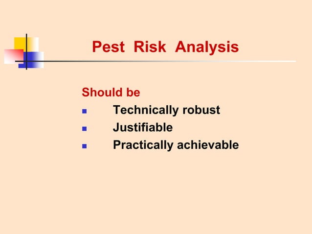 Pest risk analysis concepts by Vikas Bamel (2011) | PPT