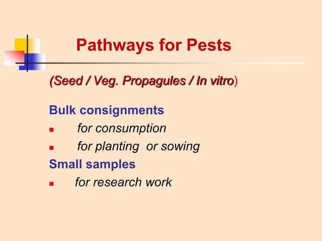 Pest risk analysis concepts by Vikas Bamel (2011) | PPT