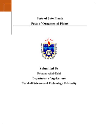 Pests of jute and ornamental plants | PDF