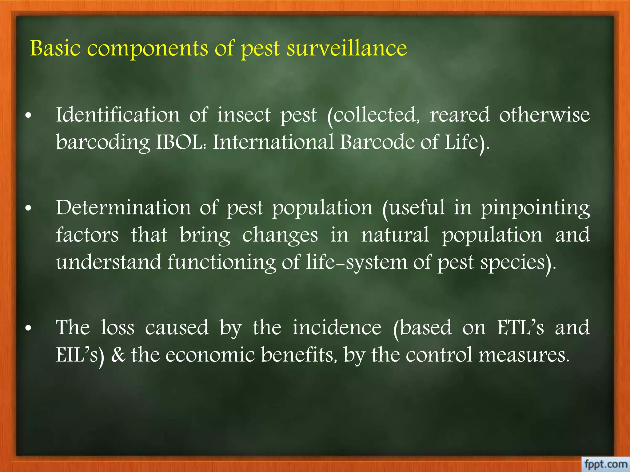 Pest surveillence and monitoring satyasri | PPTX