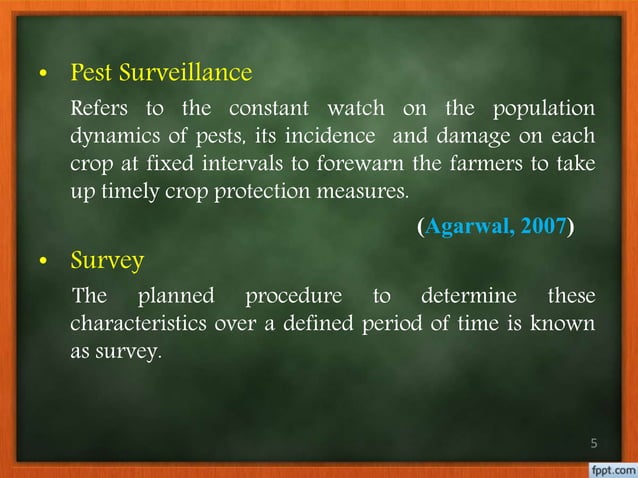 Pest surveillence and monitoring satyasri | PPTX