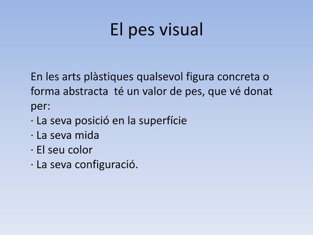 Pes visual i equilibri compositiu | PPT