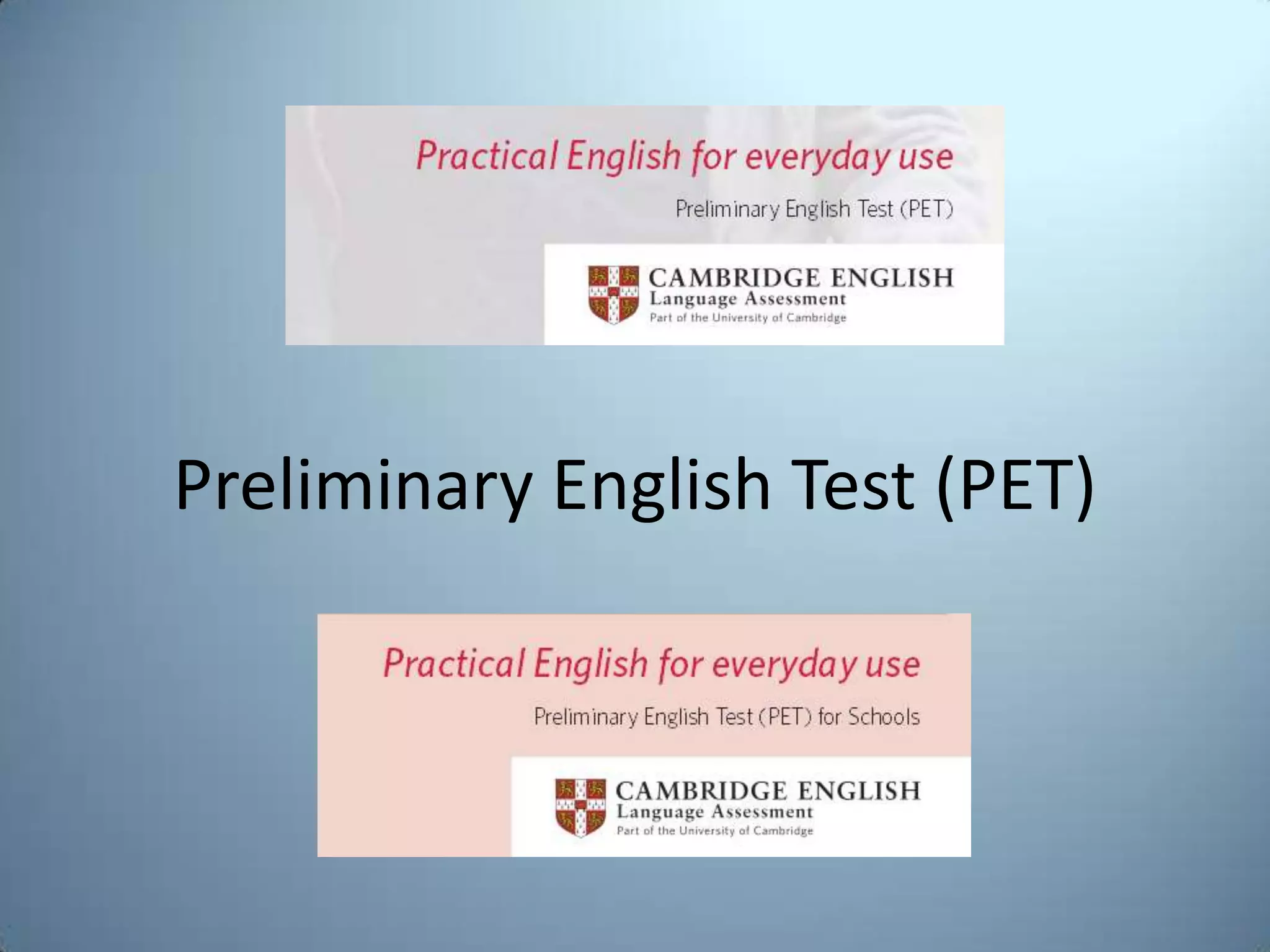 Preliminary English Test | PPTX