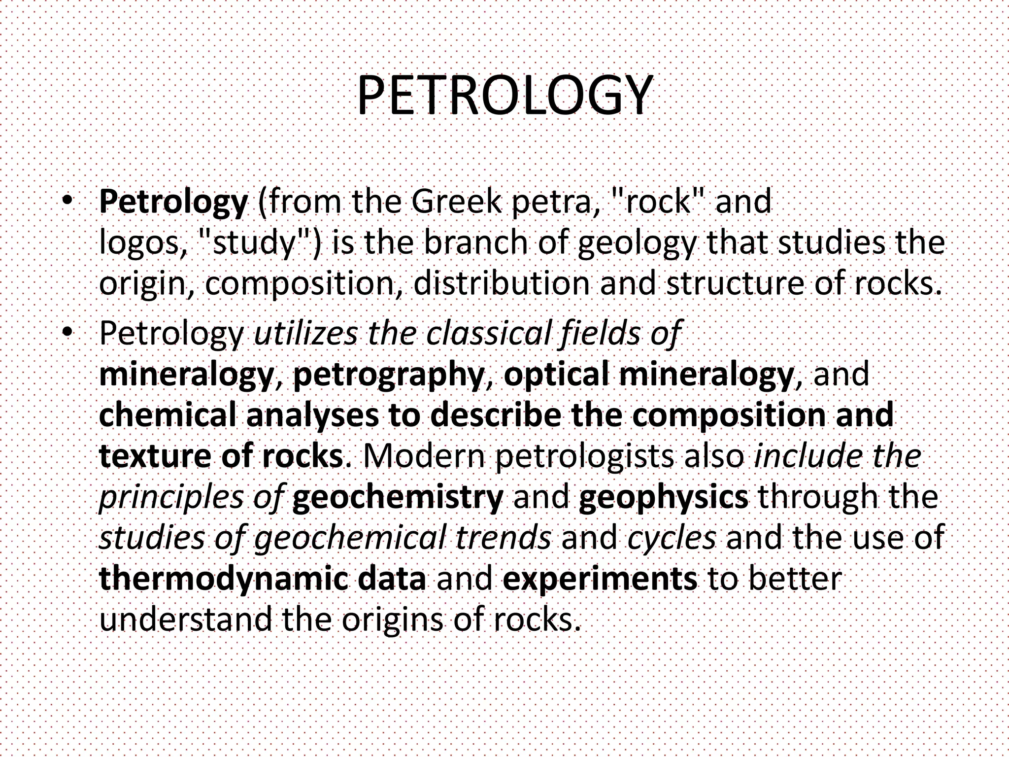 Petrology | PPTX
