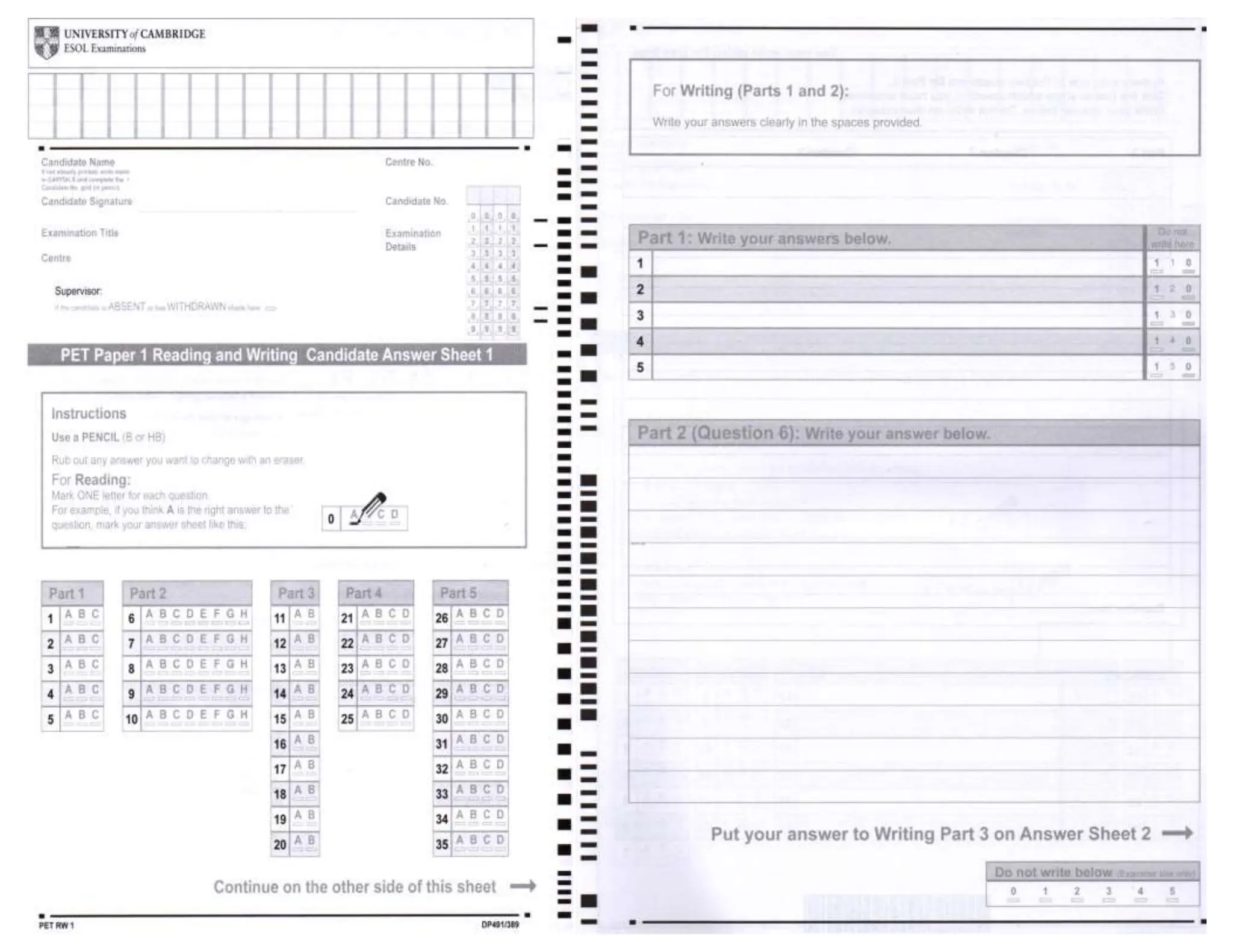 PET - ANSWER SHEETS.docx
