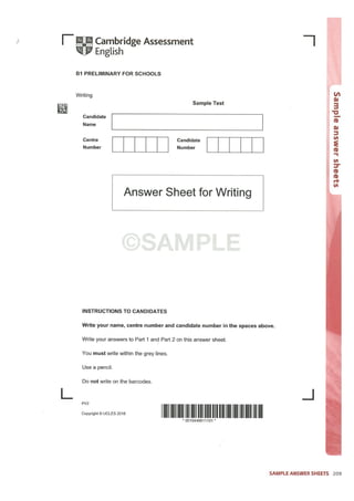 PET - B1 Preliminary for Schools EXAM TRAINER 2020-Key_LOP_HOC_THAY_MOL.pdf | Educational ...