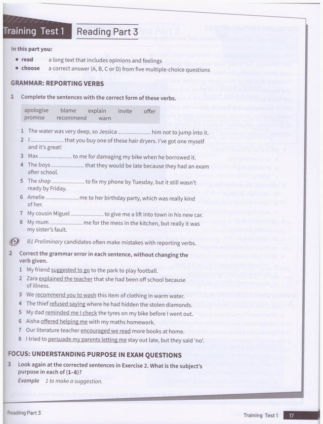 Pet b1 preliminary for schools trainer for 2020-6 tests | PDF