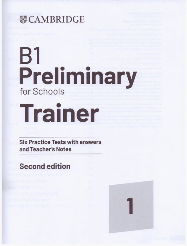 Pet b1 preliminary for schools trainer for 2020-6 tests | PDF