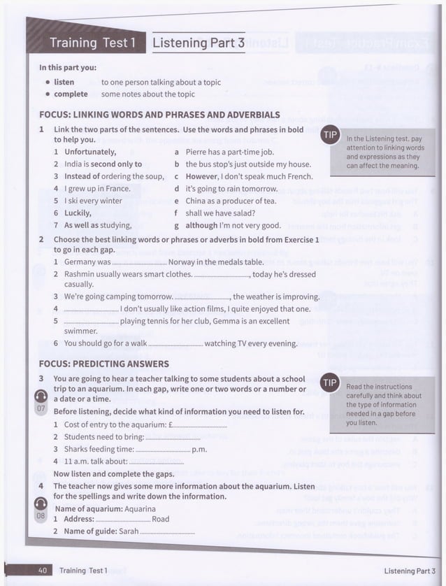 Pet b1 preliminary for schools trainer for 2020-6 tests | PDF