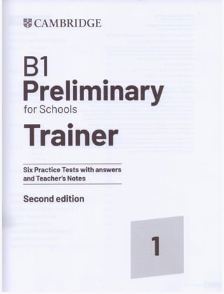 Pet for-schools-trainer-1-for-the-revised-exam-from-2020-test-book | PDF