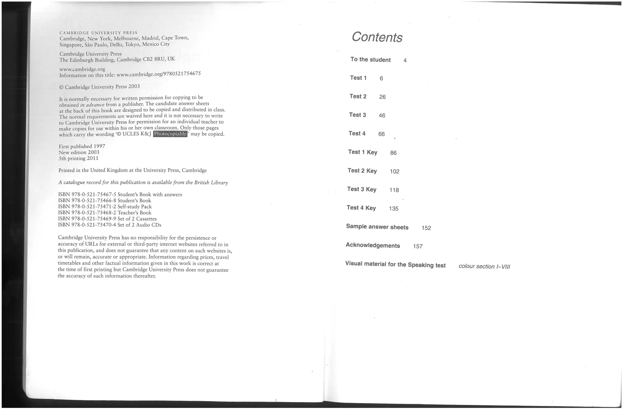 Cambridge Pet 2 (Preliminary English Test) | PDF