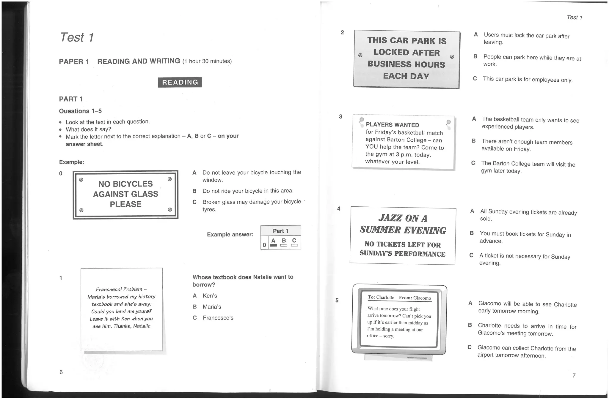 Cambridge Pet 2 (Preliminary English Test) | PDF