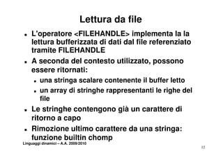Pe t2 perl-caratteristiche | PDF | Programming Languages | Computing