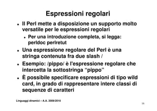 Pe t2 perl-caratteristiche | PDF | Programming Languages | Computing