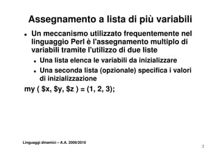 Pe t2 perl-caratteristiche | PDF | Programming Languages | Computing