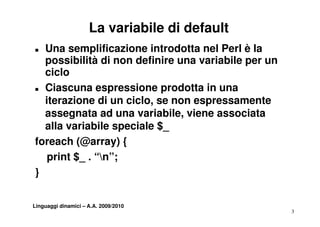 Pe t2 perl-caratteristiche | PDF | Programming Languages | Computing