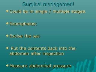Abdominal wall defects | PPT