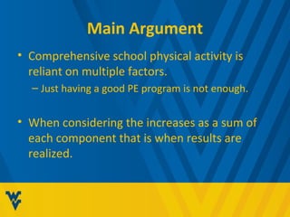 Pet 735 presentation comprehensive school physical activity | PPT
