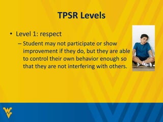 Teaching Personal and Social Responsibility: In Physical Education | PPTX