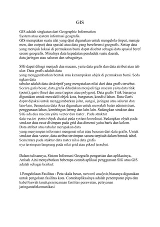 Peta, GIS, dan Database Spasial | PDF