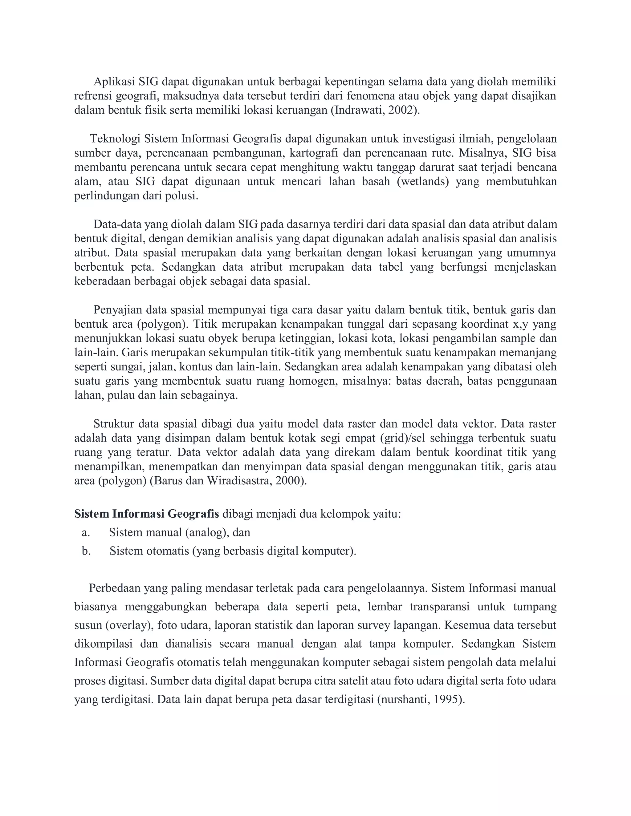 PETA, GIS, dan DATABASE SPASIAL | PDF