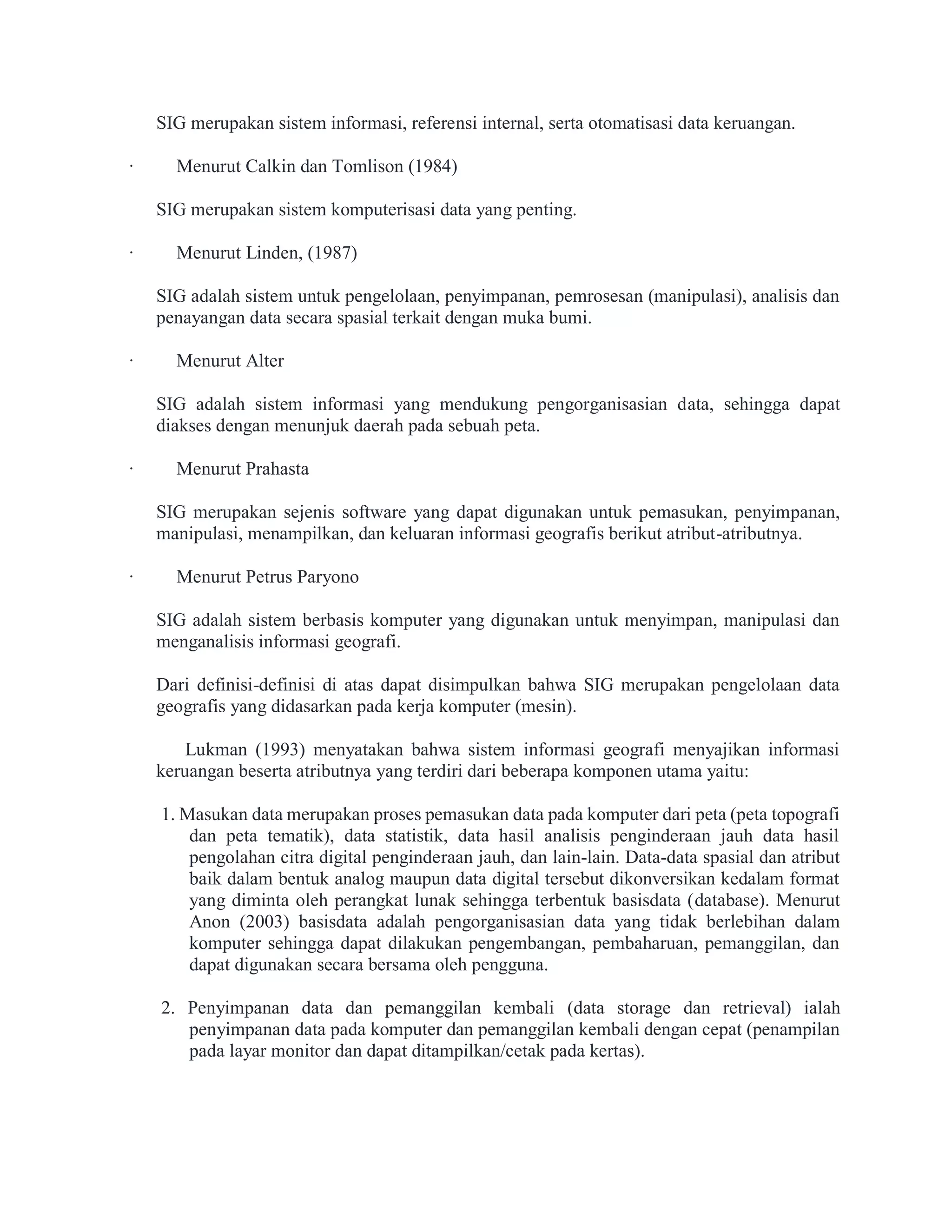 PETA, GIS, dan DATABASE SPASIAL | PDF