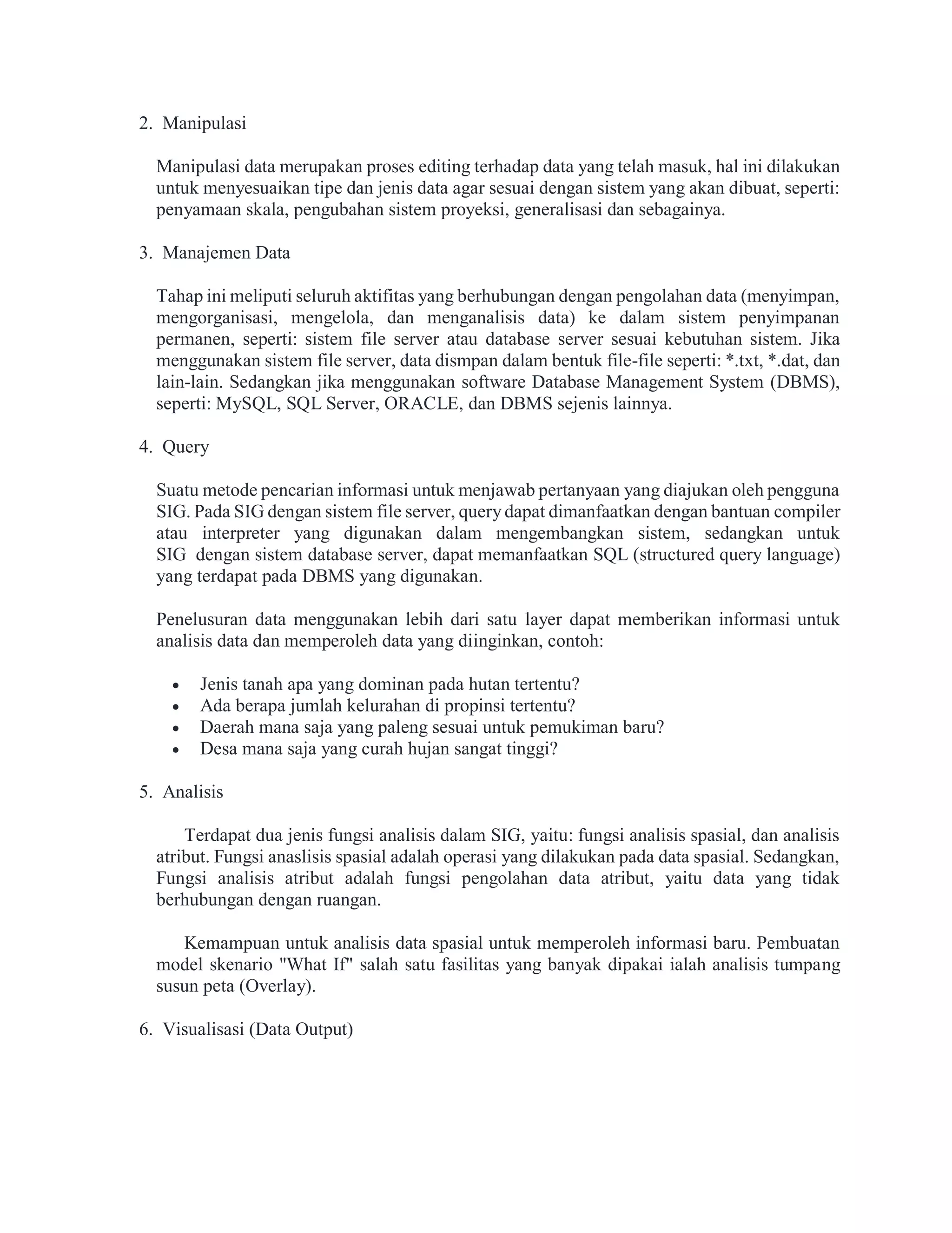 PETA, GIS, dan DATABASE SPASIAL | PDF