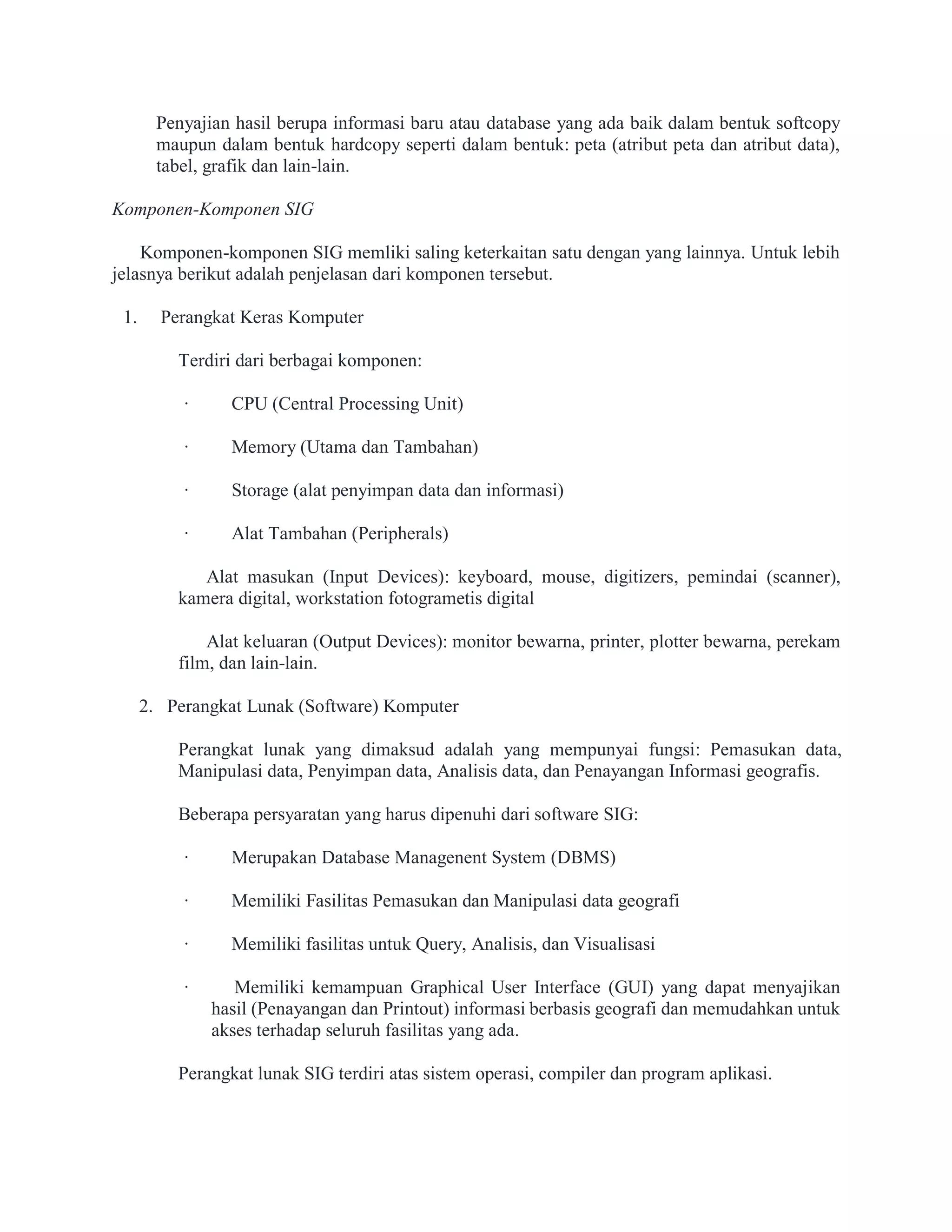 PETA, GIS, dan DATABASE SPASIAL | PDF