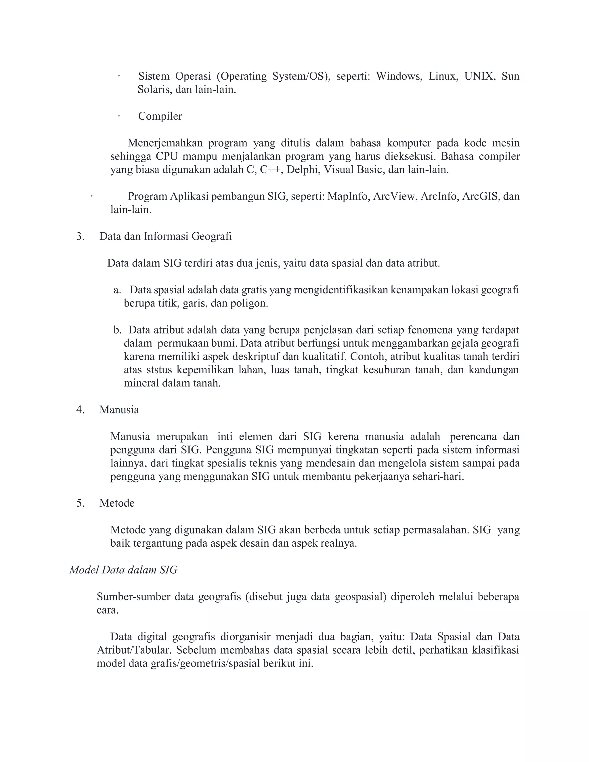 PETA, GIS, dan DATABASE SPASIAL | PDF