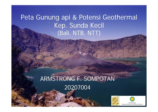 Peta Gunung Api Dan Potensi Geothermal Bali Ntb Ntt (ARMSTRONG.UNIMA) | PPT