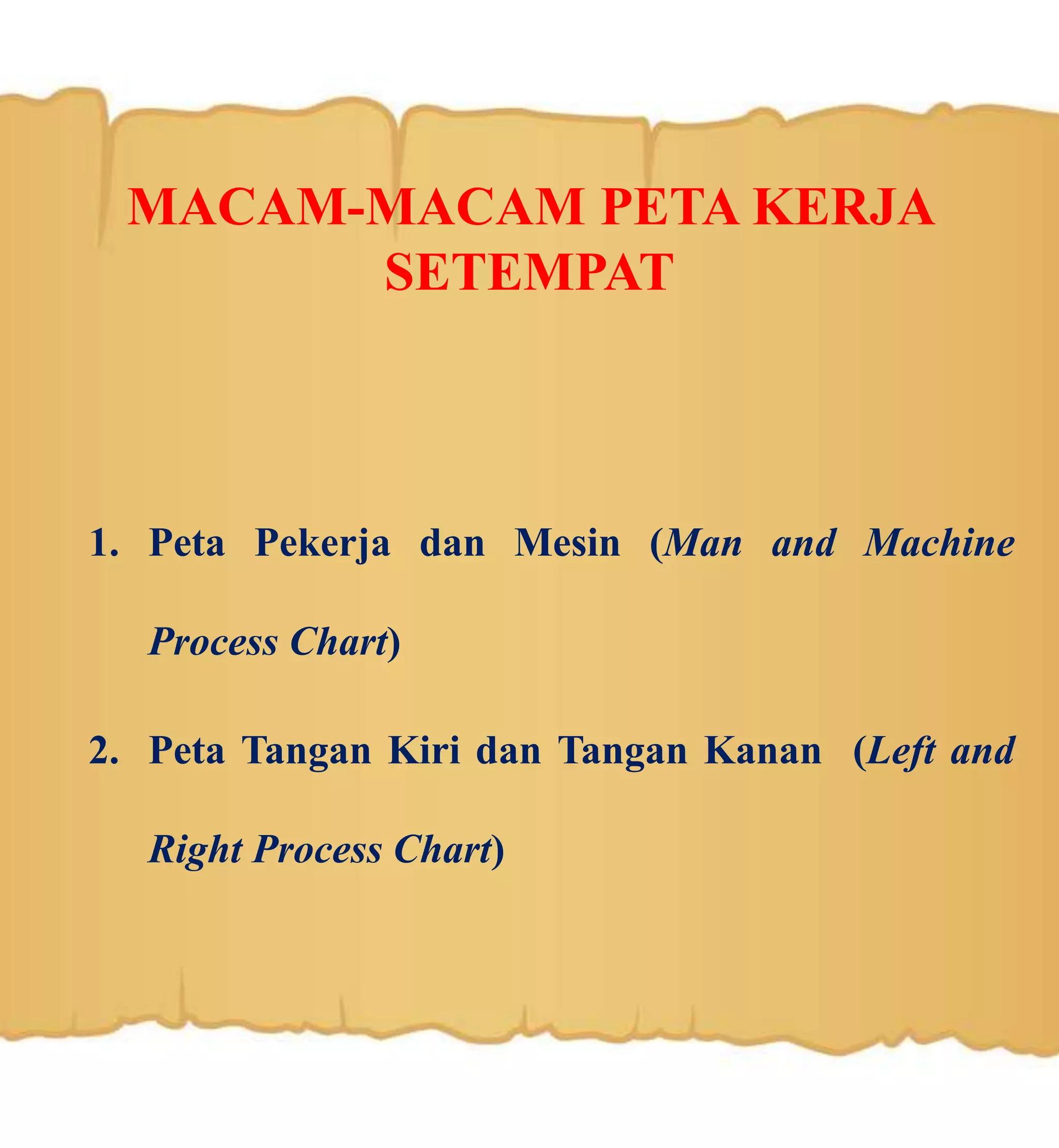 PETA - PETA KERJA (Industrial Engineering) | PPTX