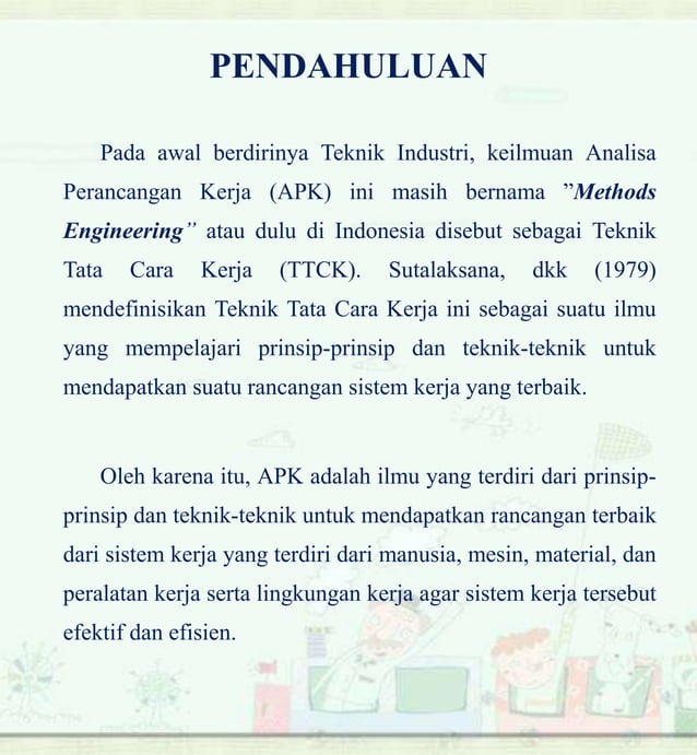 PETA - PETA KERJA (Industrial Engineering) | PPTX