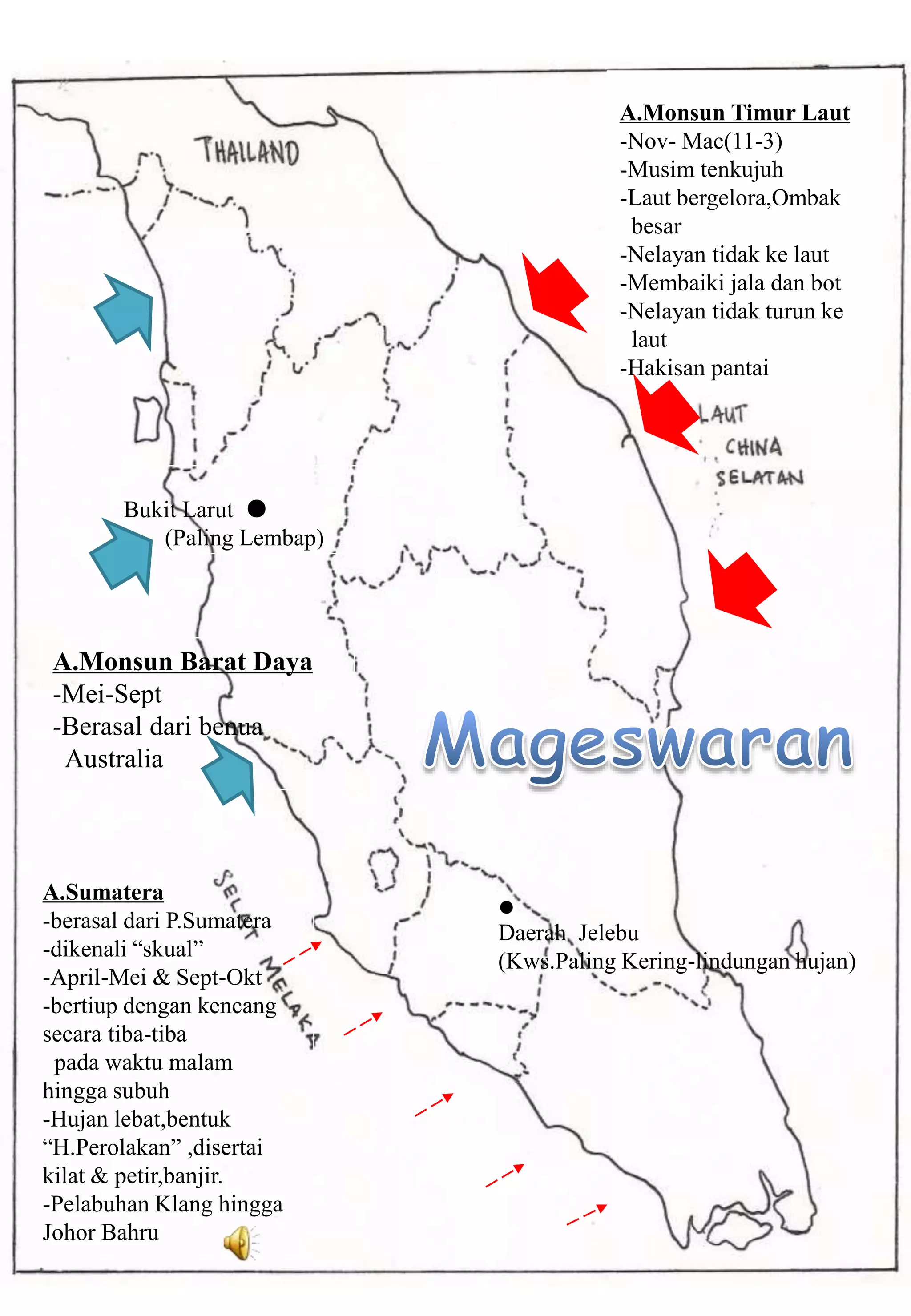Peta Tiupan Angin Lazim | PPTX