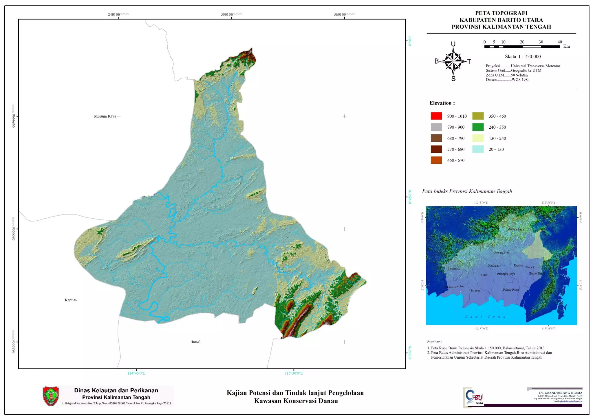 Peta administrasi kab. Barito Utara | PDF