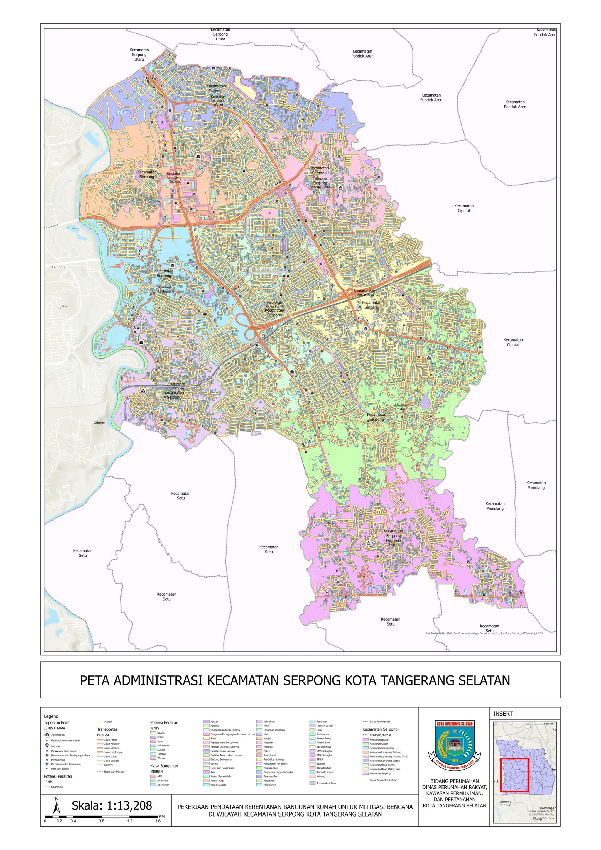 Peta Administrasi Kecamatan Serpong ArchGIS | PDF