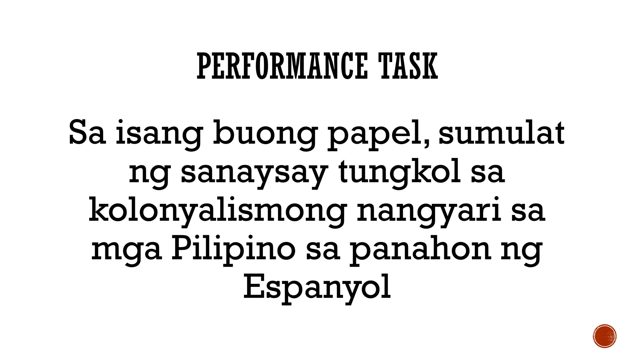 Performance Task in Araling Panlipunan Grade Six | PPTX