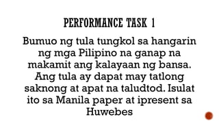Performance Task in Araling Panlipunan Grade Six | PPTX