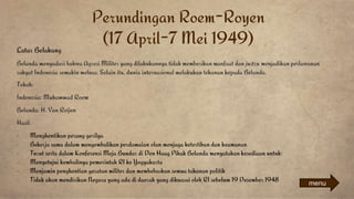 Perjuangan Bangsa Indonesia Dalam Mempertahankan Kemerdekaan Melalui Diplomasi | PPTX