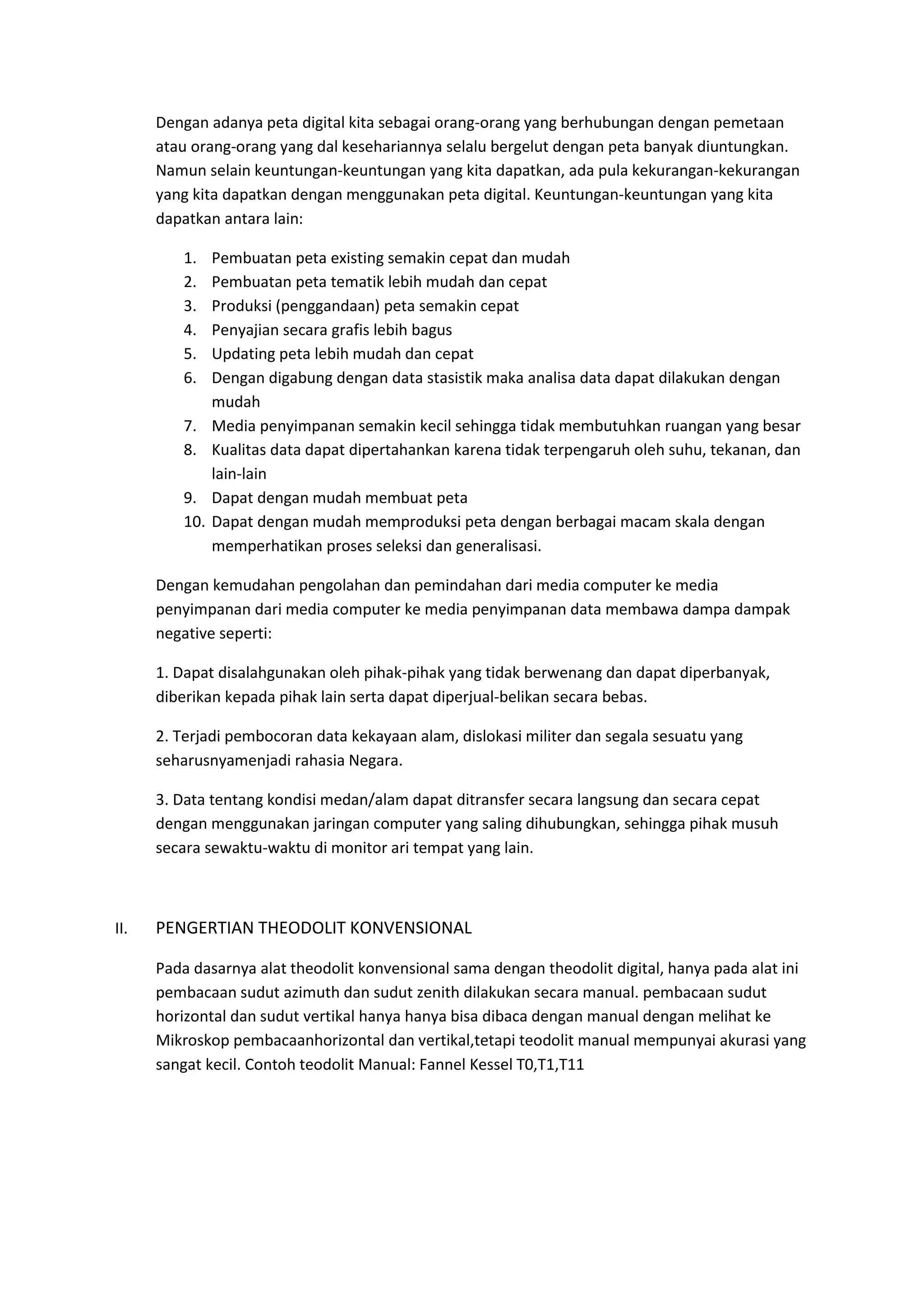 Peta digital, peta analog, theodolit, total station | PDF