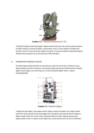 Peta digital, peta analog, theodolit, total station | PDF