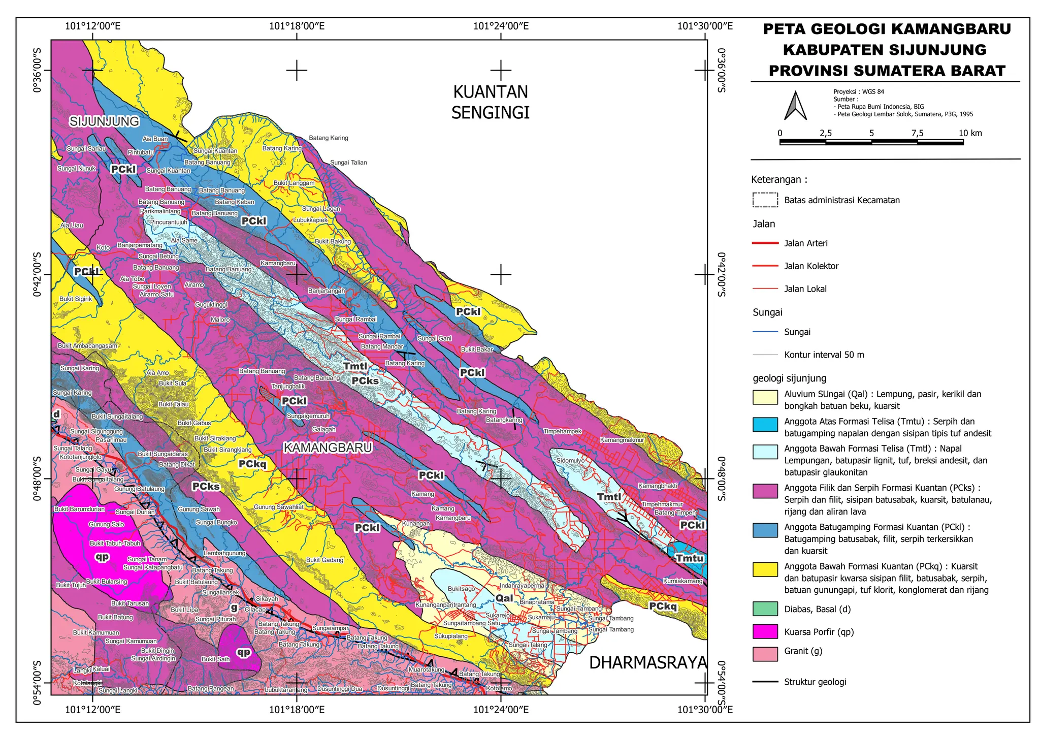 Peta Kondisi Geologi Regional Sijunjung Sumatera | PDF