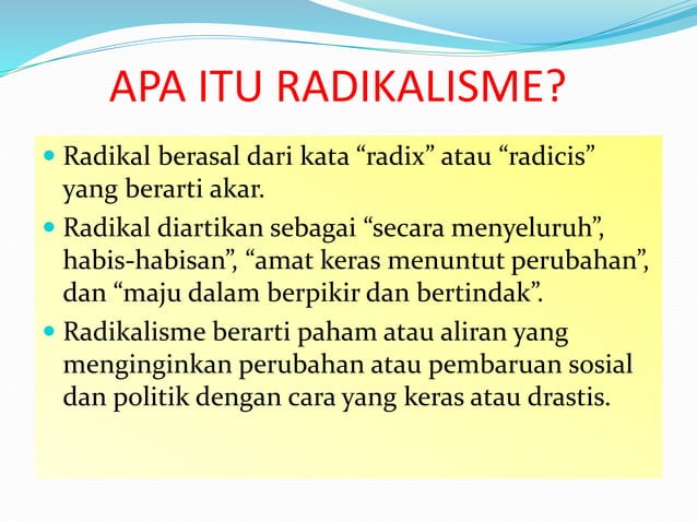 Peta Gerakan Radikal di Indonesia | PPTX
