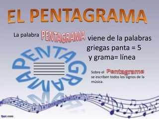 Las lineas y espacios de pentagrama | PPTX
