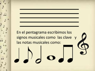 Las lineas y espacios de pentagrama | PPTX