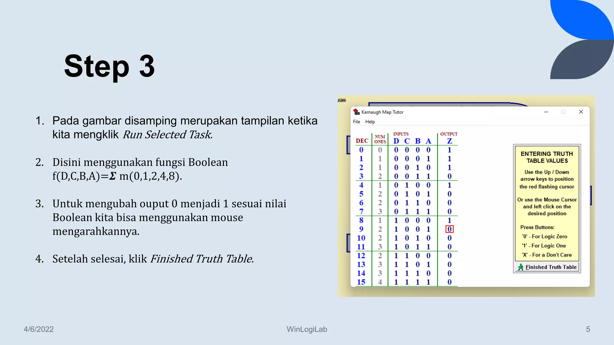 Karnaugh Map dan Gerbang Logika pada WinLogiLab | PPTX