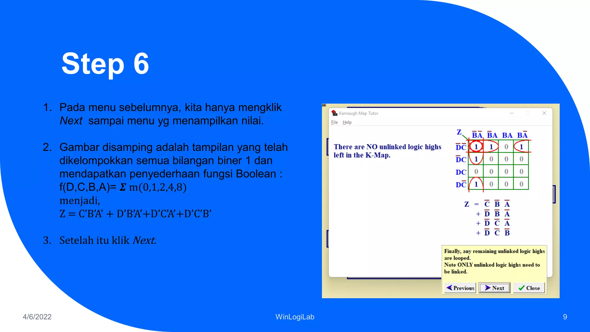 Karnaugh Map dan Gerbang Logika pada WinLogiLab | PPTX