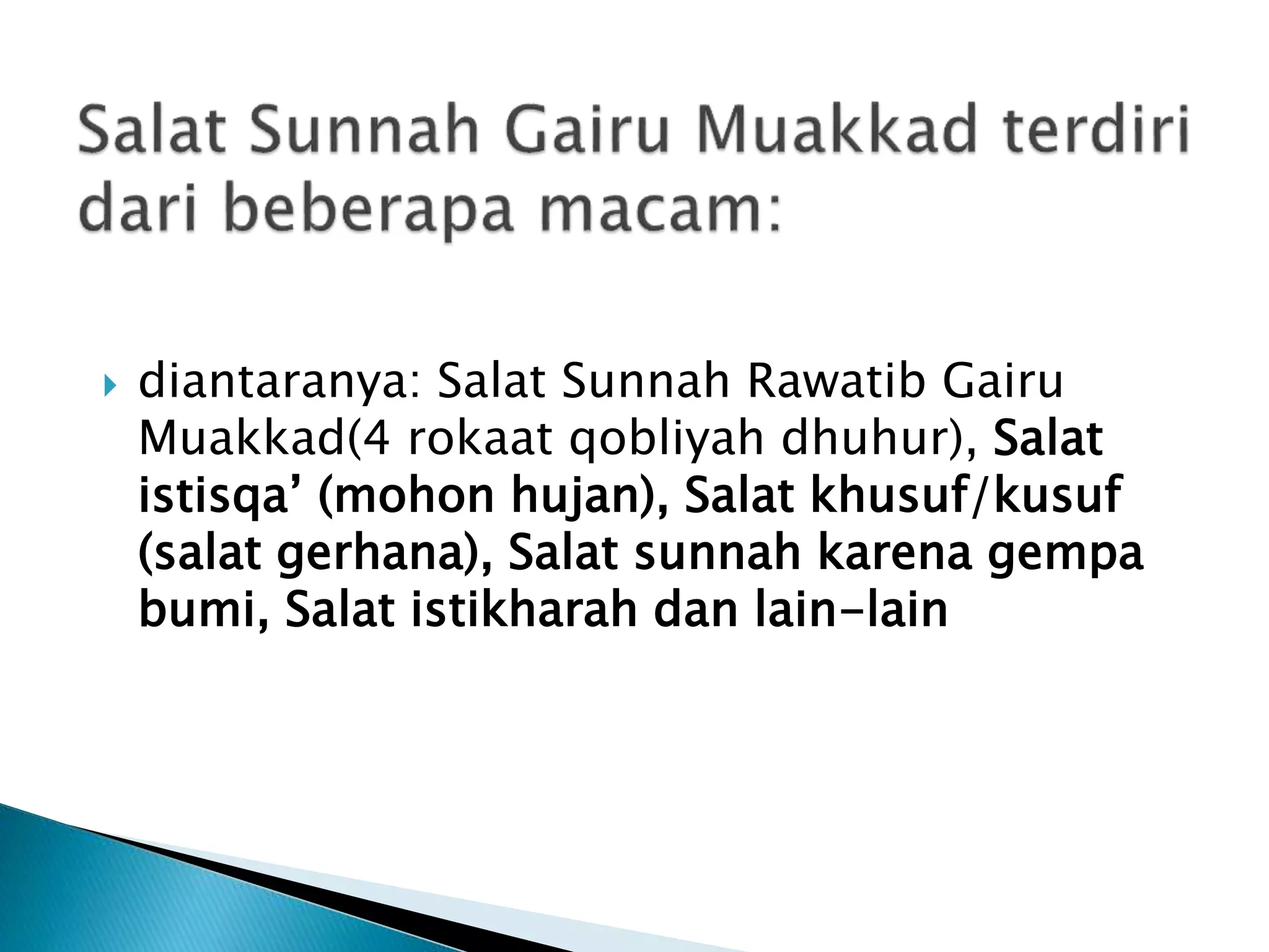 Peta konsep sholat sunnah muakkad | PPTX