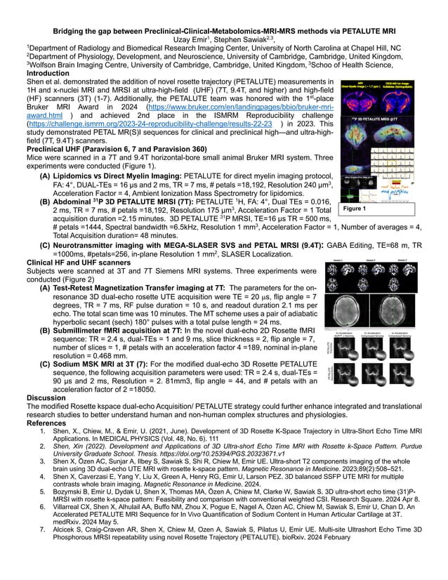 Bridging the gap between Preclinical-Clinical-Metabolomics-MRI-MRS ...